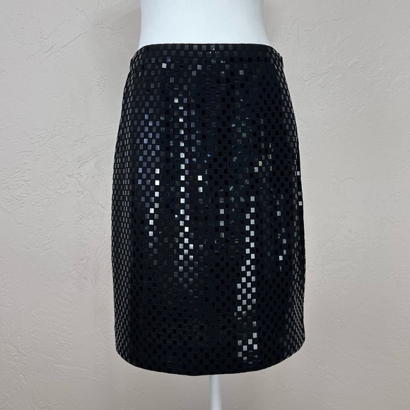 St. John | Skirts | Vintage St John Paillette Black Sequin Skirt Size ...